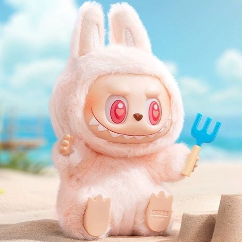 Labubu Pop Mart Plush Doll Sporting a Rare-Edition Vinyl Hanging Card ...