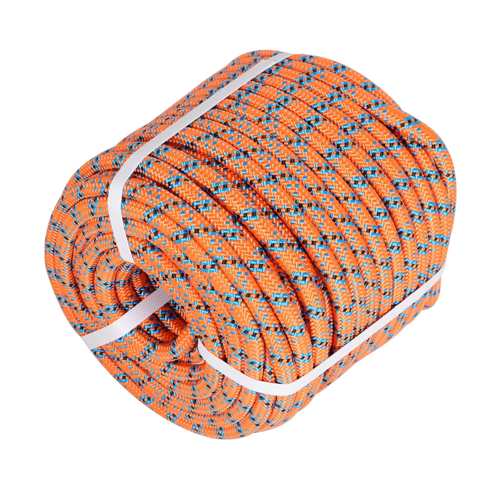 Labwork 1/2 "x 150' 32 Strand Braided Rope (Orange, Blue, Black) 18 KN ...