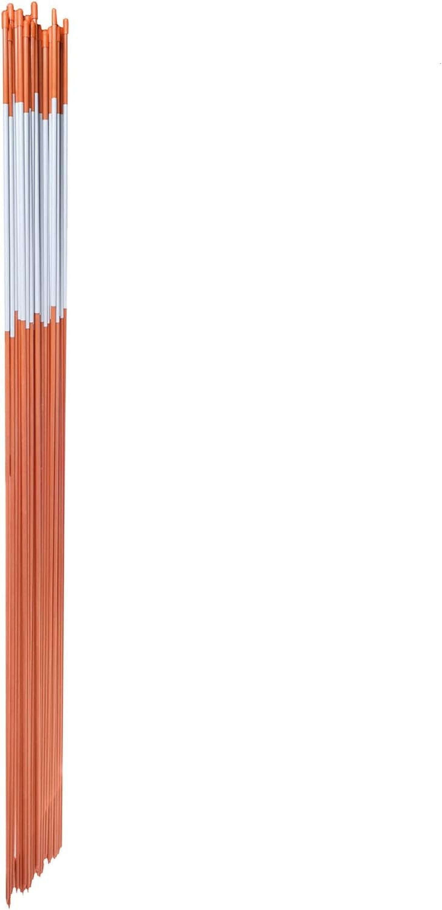 Labwork 100 Packs Driveway Reflectors Safety Marker Fiberglass Snow ...