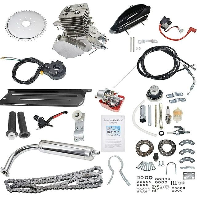 Labwork 100cc YD100 Bicycle Engine Kit Bike Bicycle Motorized 2 Stroke Petrol Gas Motor Engine ...