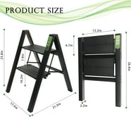 Kingrack Portable 2 Step Ladder, Foldable, Non-Slip, Indoor Use ...