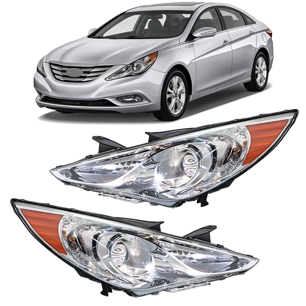 Labwork 2pcs Headlights Assembly Headlamps Housing L&R Fit for 2011 ...