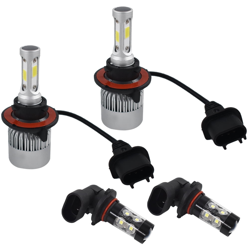 Labwork 4x For 2004-2014 Ford F-150 6000K LED Headlight Hi/Lo + Fog ...