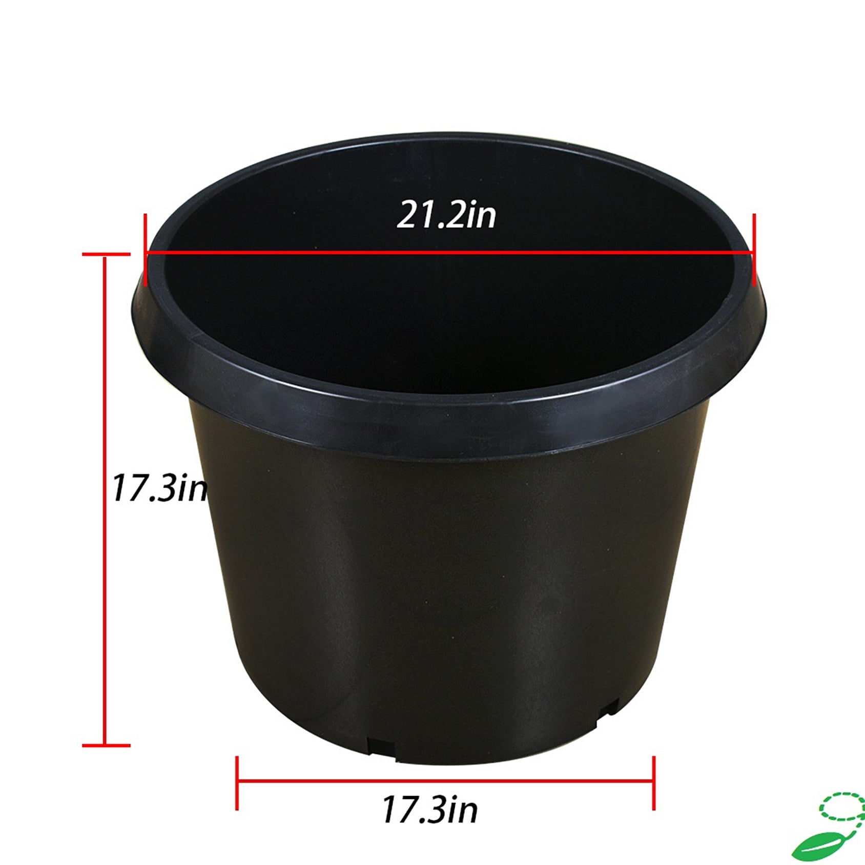 YSMN 5PCS Black Plastic Nursery Plant Containers, 20gal, Drainage Holes ...