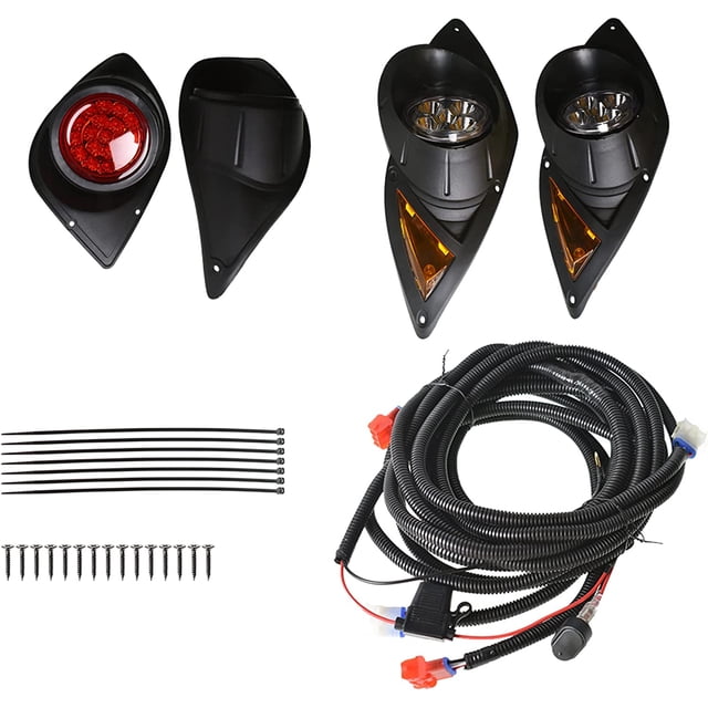 Labwork For Yamaha G29 Drive Golf Cart LED Headlight & Tail Light Kit ...