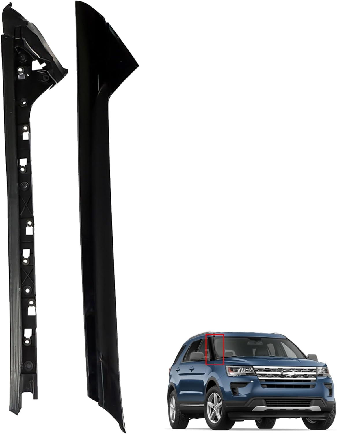 Labwork Front Inside Right and Outside Right Side Windshield Trim ...