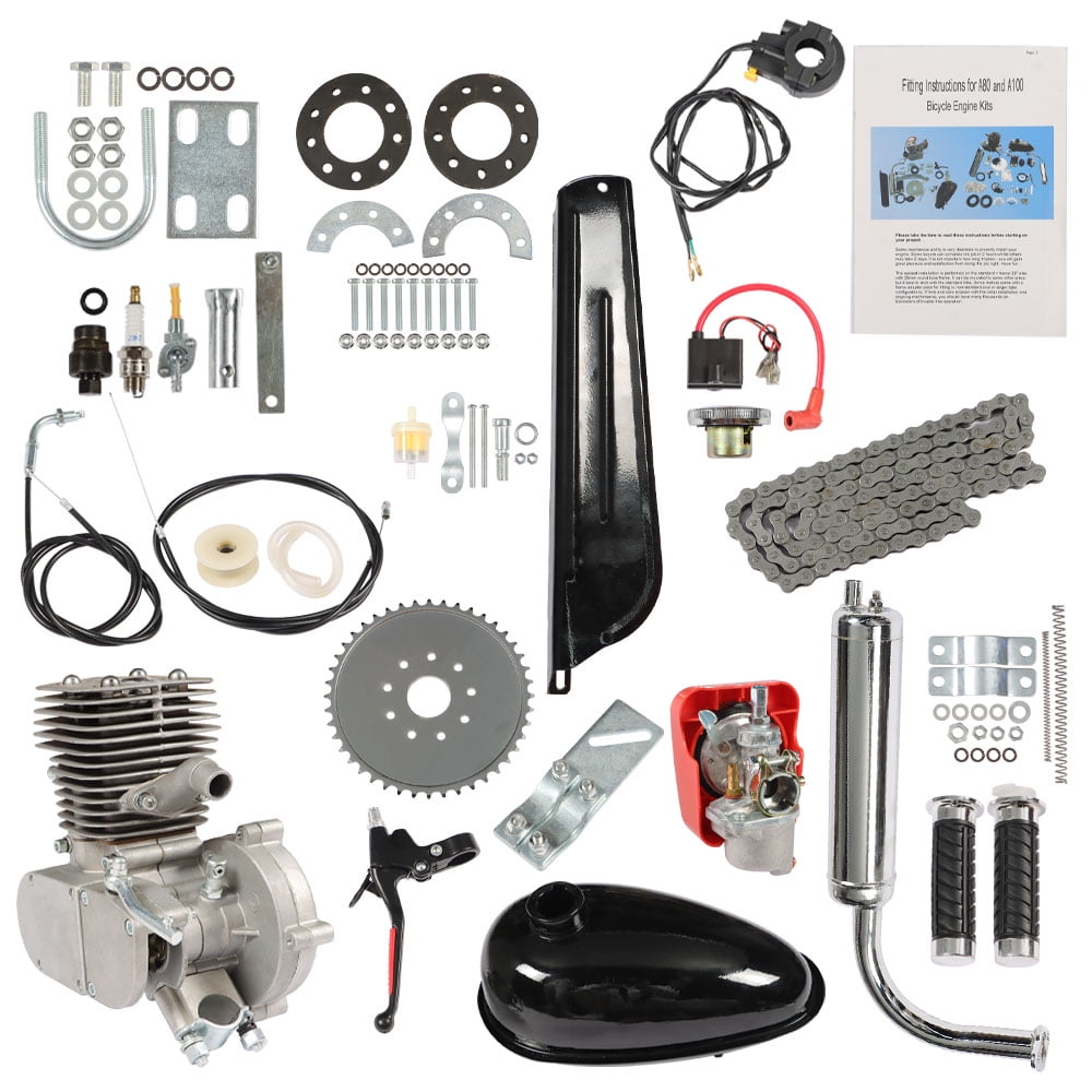 Labwork 100cc Bike Motor Kit - Powered DIY Accessories for Motorbike, Full set 2 Stroke Gas ...