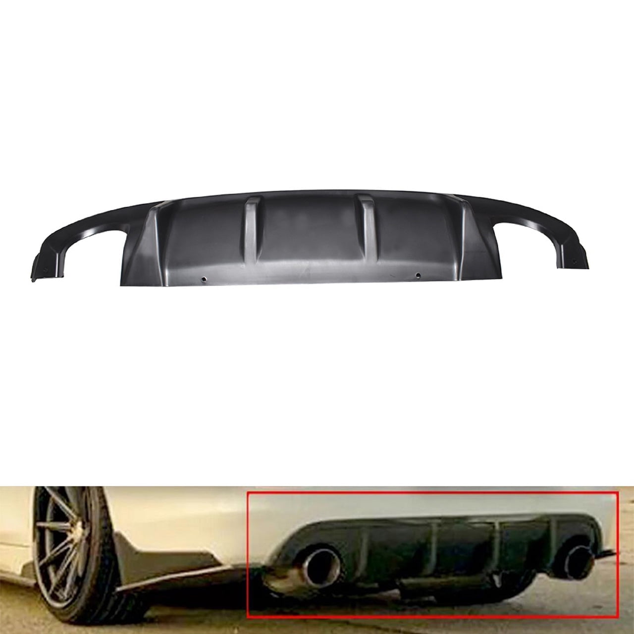 Labwork Rear Bumper Lip Spoiler Diffuser Splitter Fit for 2014 2015 ...