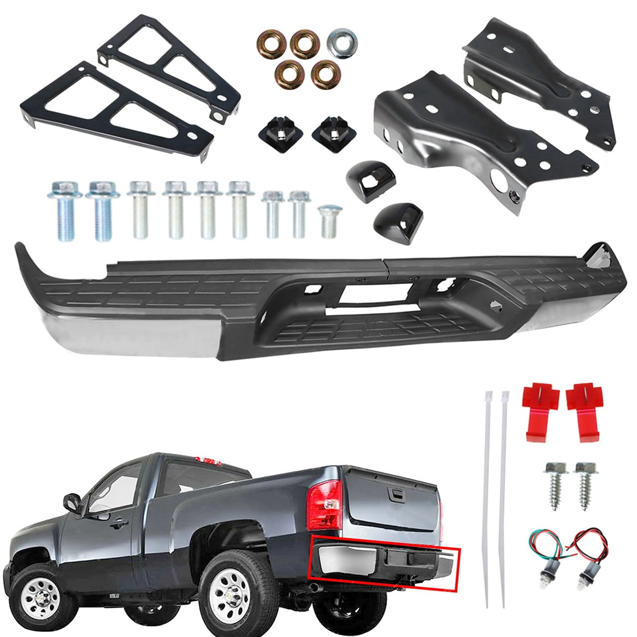 Labwork Rear Bumper Stainless Steel Chrome Rear Step Bumper GM1191124 ...