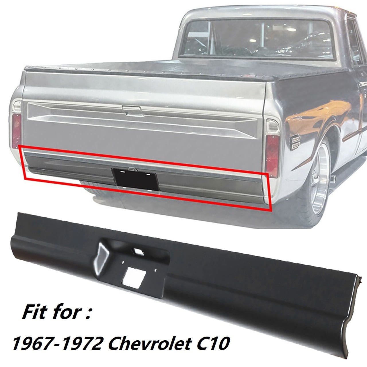 Labwork Rear Step Bumper with License Plate Light Kit Fit for Chevrolet ...