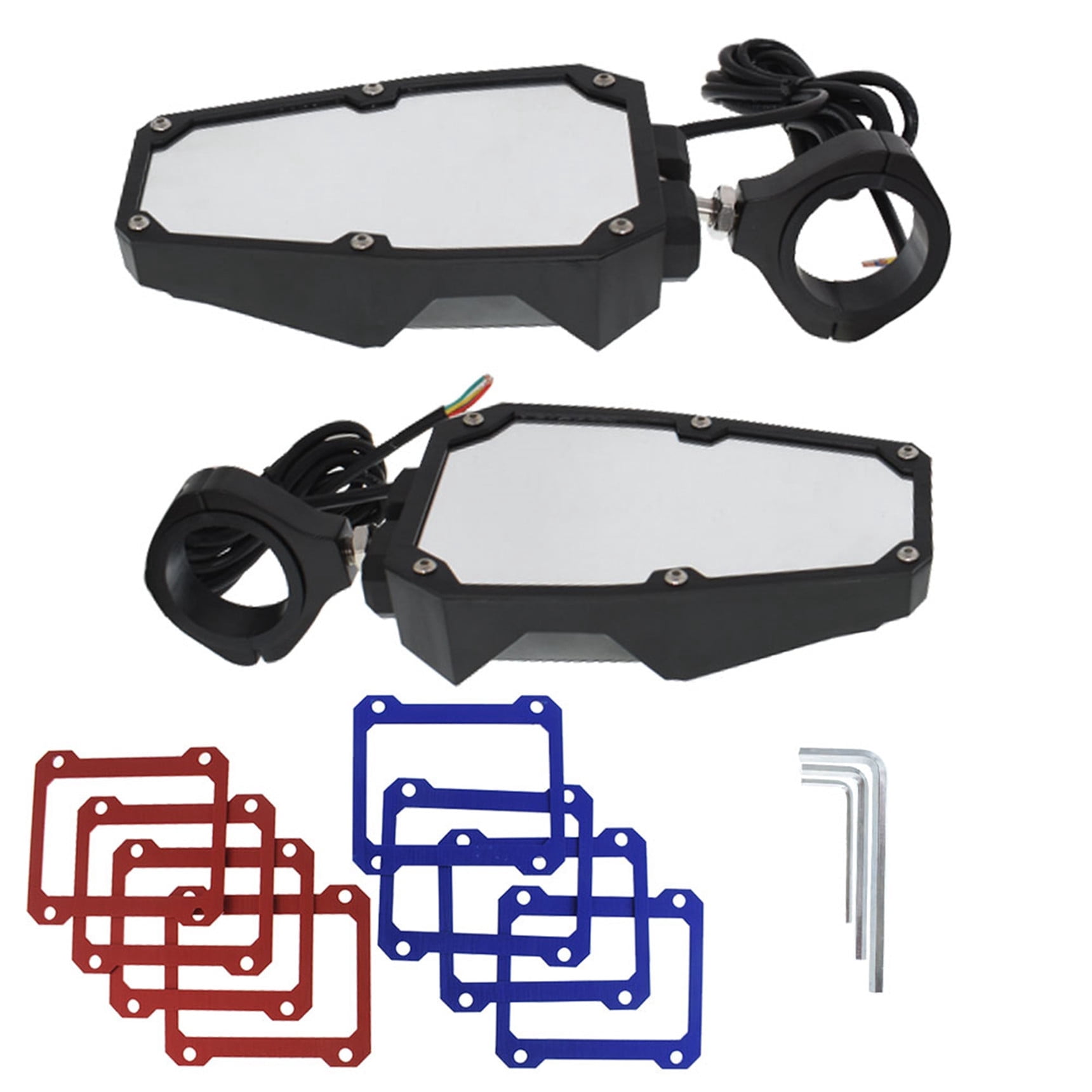 Labwork Rear View Side Mirrors w/ LED Lights Replacement for Polaris ...