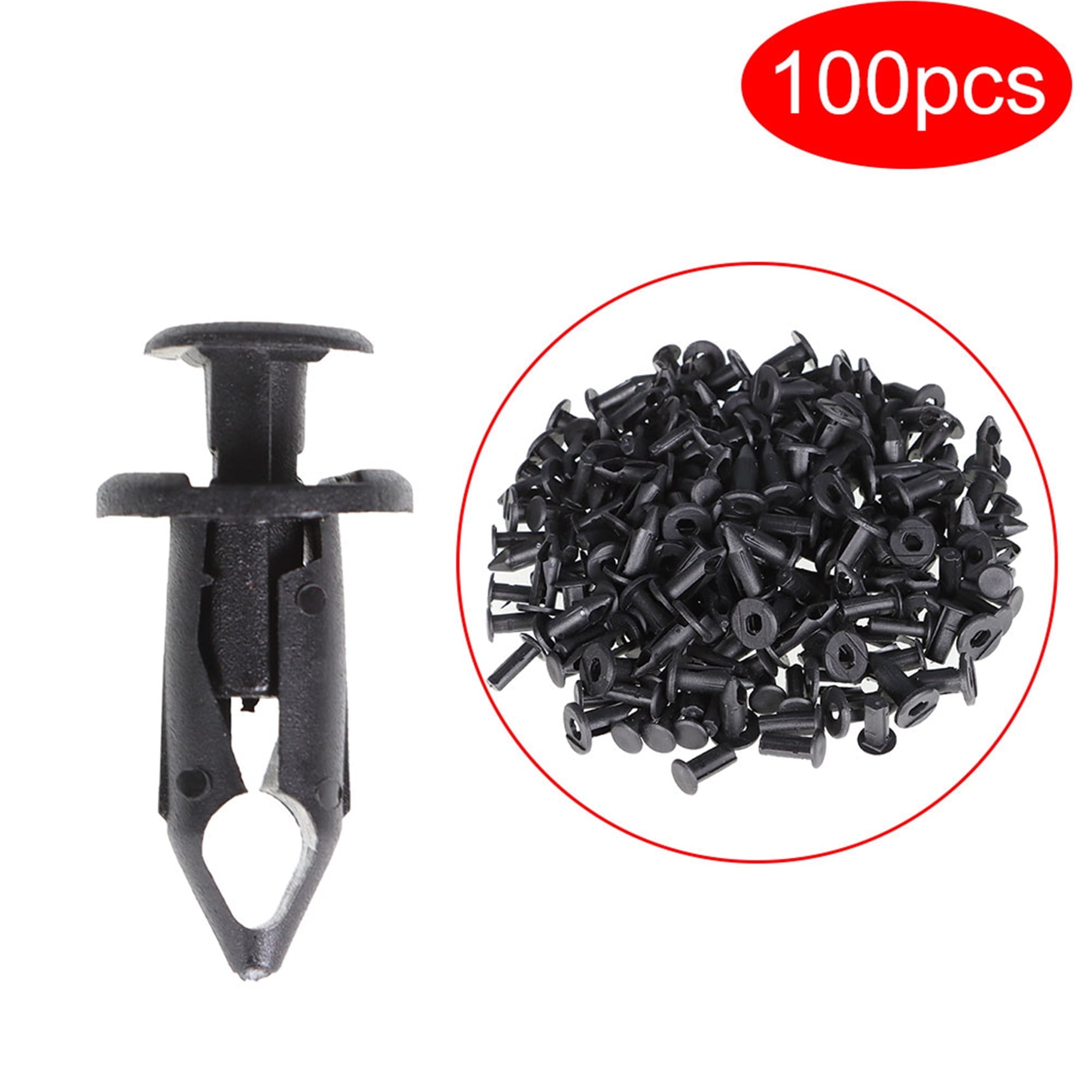 Lab Work 100Pcs 8mm Plastic Rivets Fastener, Bumper Clips for Honda ...