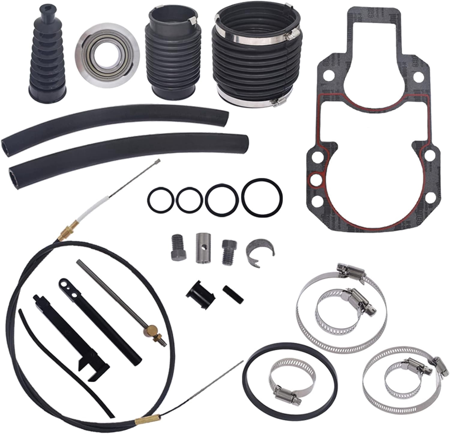 Labwork Transom Seal Bellow Repair Kit with Lower Shift Cable Alpha 1 Replacement for Mercruiser ...
