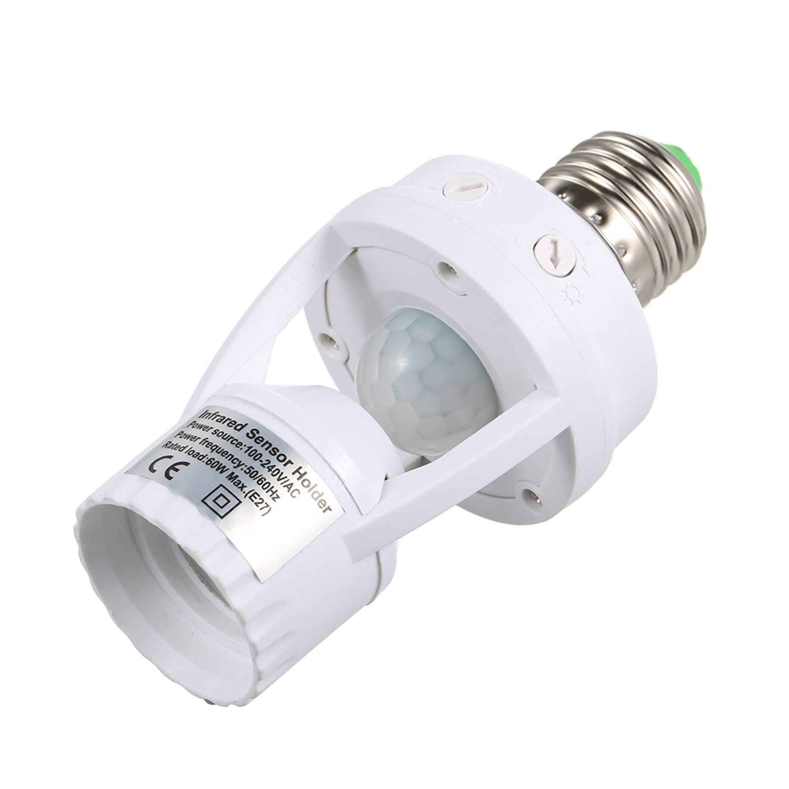 Labymos Motion Sensor Light Socket, PIR Motion Sensor E27 Screw Bulb ...