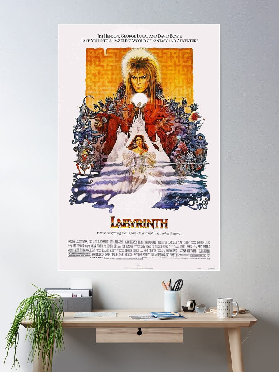 Labyrinth 1980'S Movie Poster Wall Art, Modern Wall Decor For Living ...