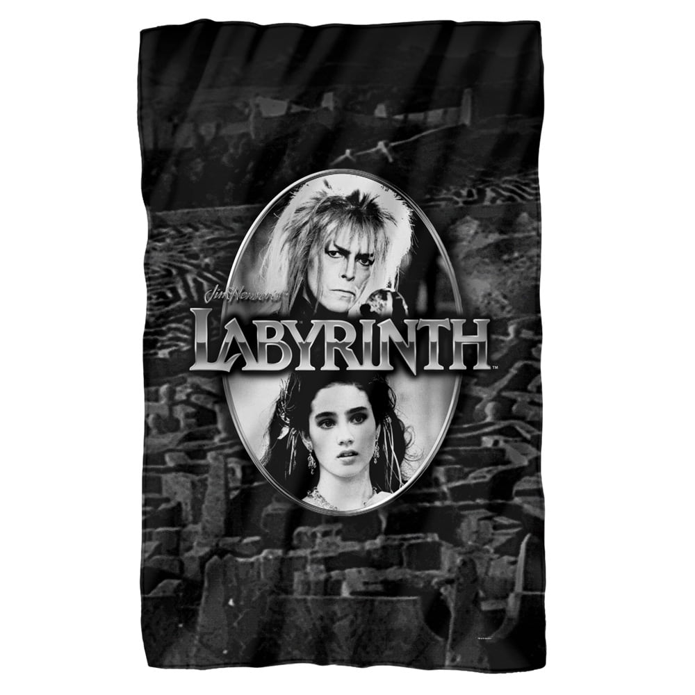 Labyrinth Blanket, 36"x58", Silver Portrait Maze, Fleece Blanket ...