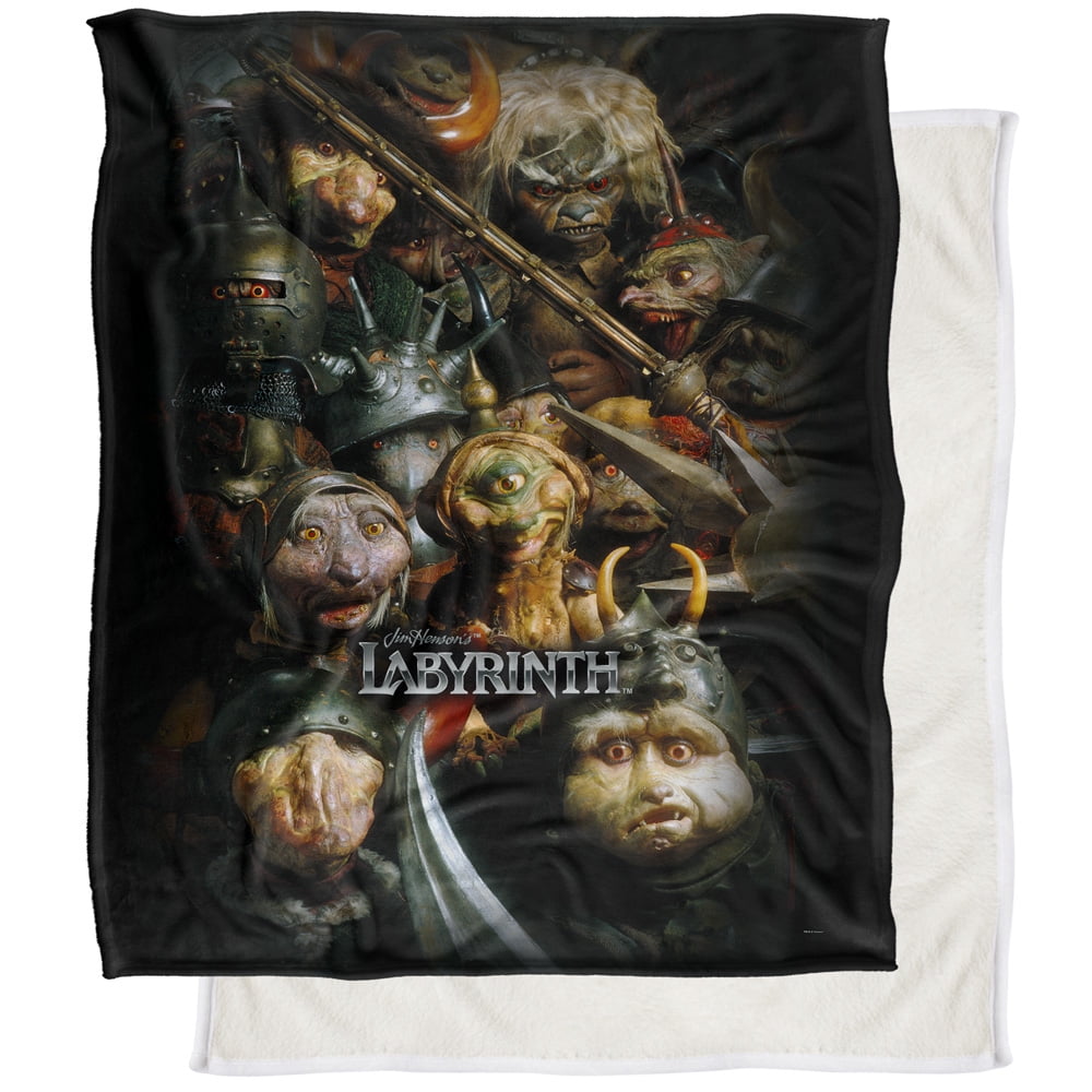 Labyrinth Blanket, 50"x60", Gaggle of Goblins, Silky Touch Sherpa Back ...