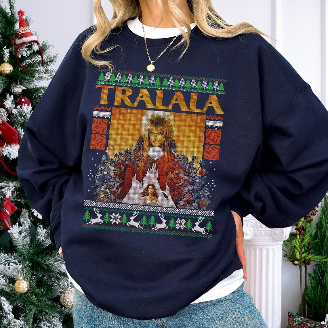 The Labyrinth Ugly Christmas 2D Print Sweatshirt, Jareth the Goblin ...