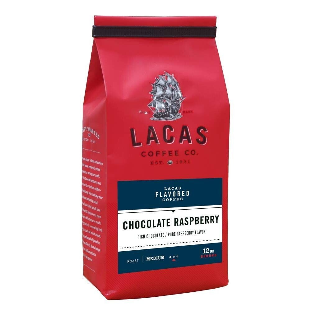 Lacas Coffee Flavored Coffee Chocolate Raspberry Ground 12oz - Walmart.com