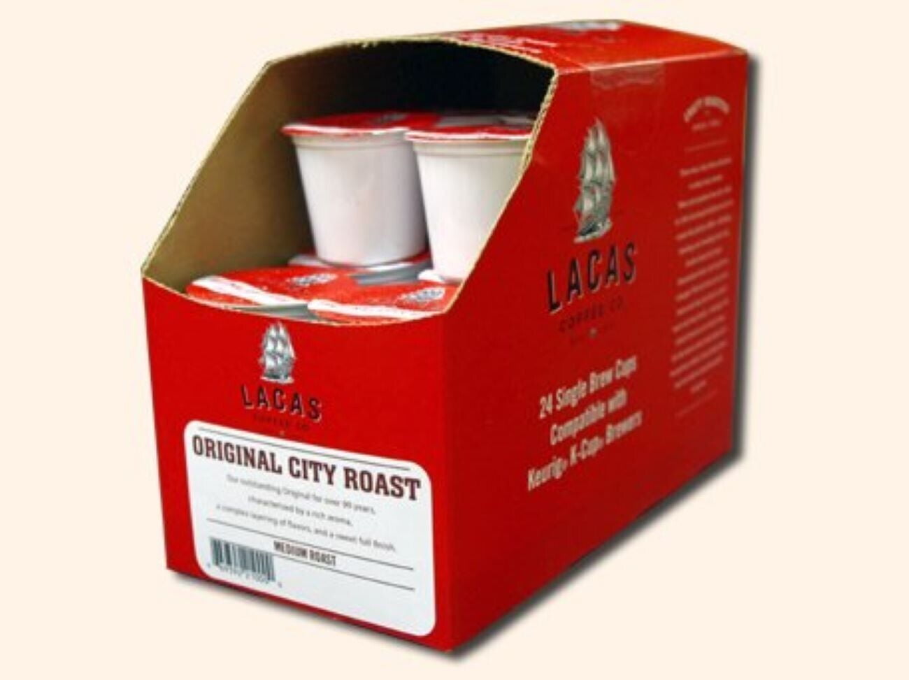 Lacas Coffee Single Cups, 24 Count (Original City Roast) k cups single ...