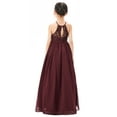 Lace Back Halter Flower Girl Dresses Junior Pageants Wedding Reception ...