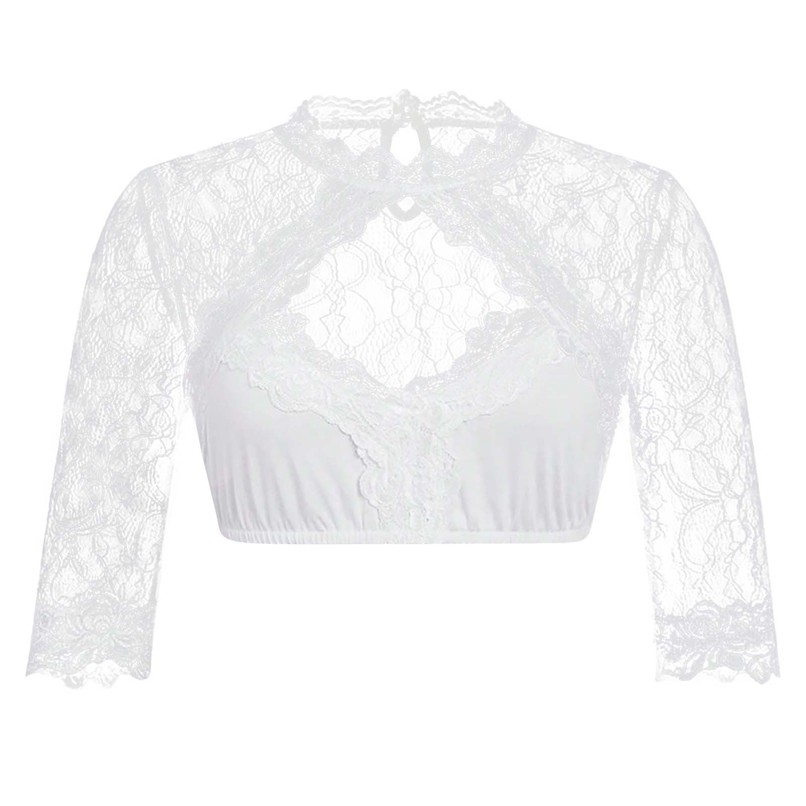 Lace Bolero Shrug for Women Short Sleeve Sheer Mesh Shawl Wraps for ...