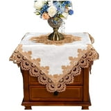 Lace Border Bedside Table Cover Square Table Cloth, End Table Coffee ...