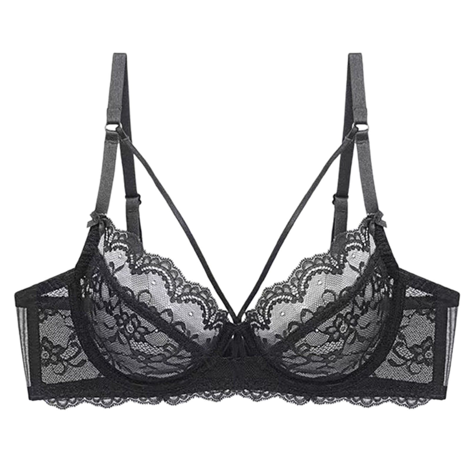 Lace Bra Seamless Design Underwire Balconette Comfortable Everyday Wear ...