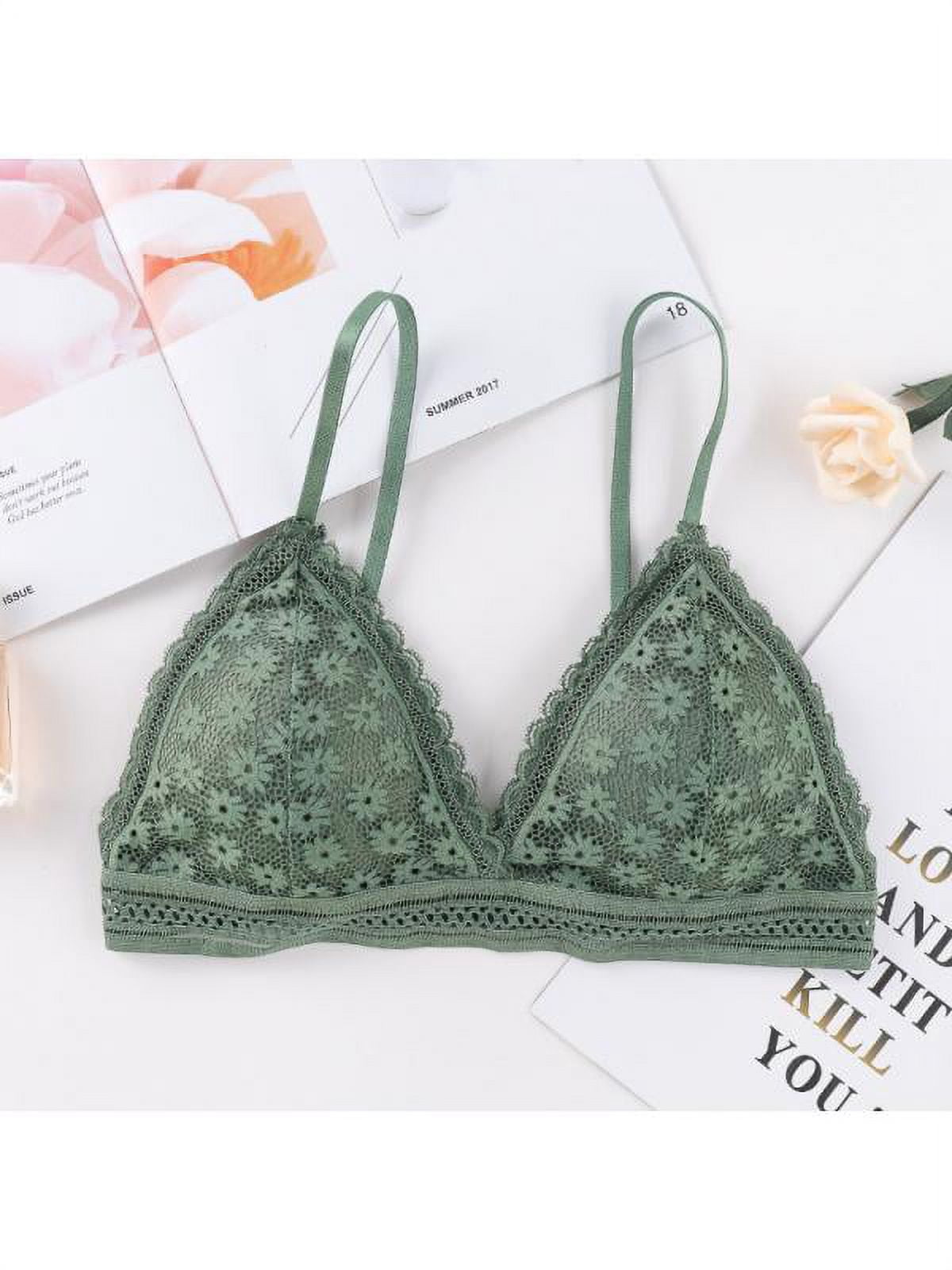 Lace Bralette, Women's Deep V Neck Lace Long Line Plunge Bralette Bra ...