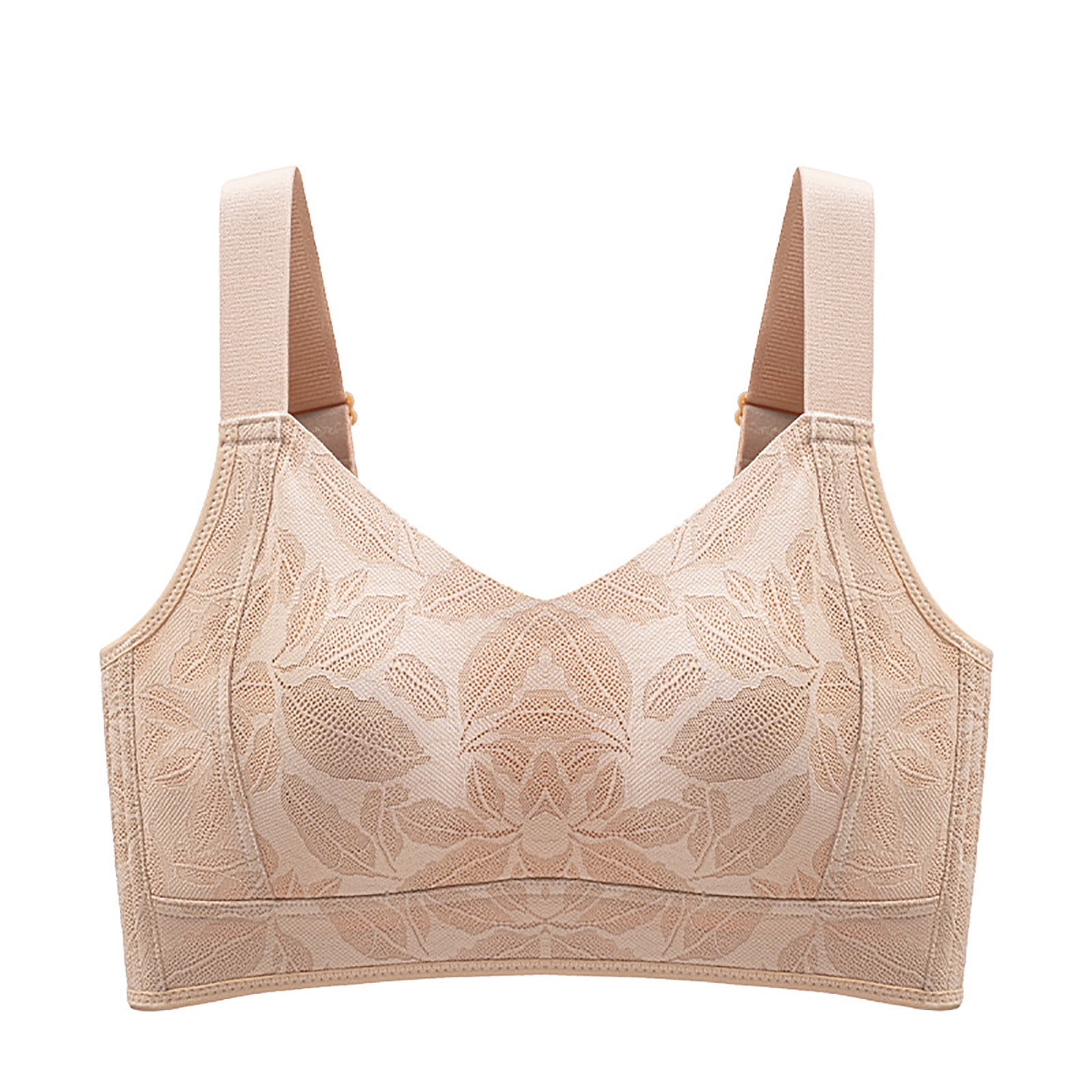 Lace Bras for Women Wireless Seamless Full Coverage Push Up Soft ...