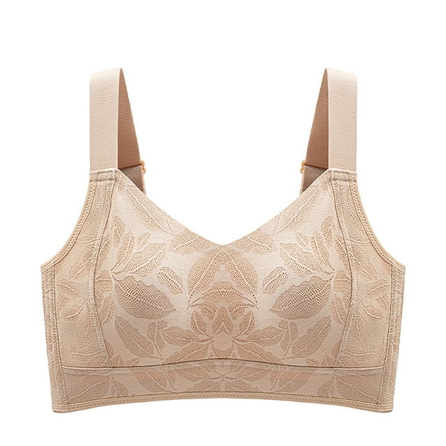 Lace Bras for Women Wireless Seamless Full Coverage Push Up Soft ...