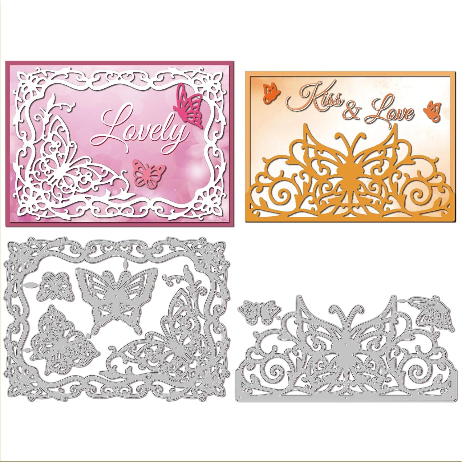 Lace Butterfly Frame Cutting Dies for DIY Scrapbooking Metal Insect ...