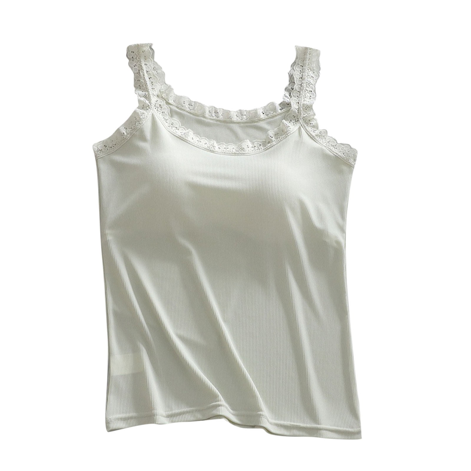 Lace Camisole Tops for Women, Soft Modal Undershirt Lace Trim Cami ...
