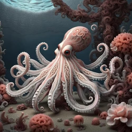 Lace Cephalopods 500-piece Wooden Puzzle, Teen Intellectual Challenge ...