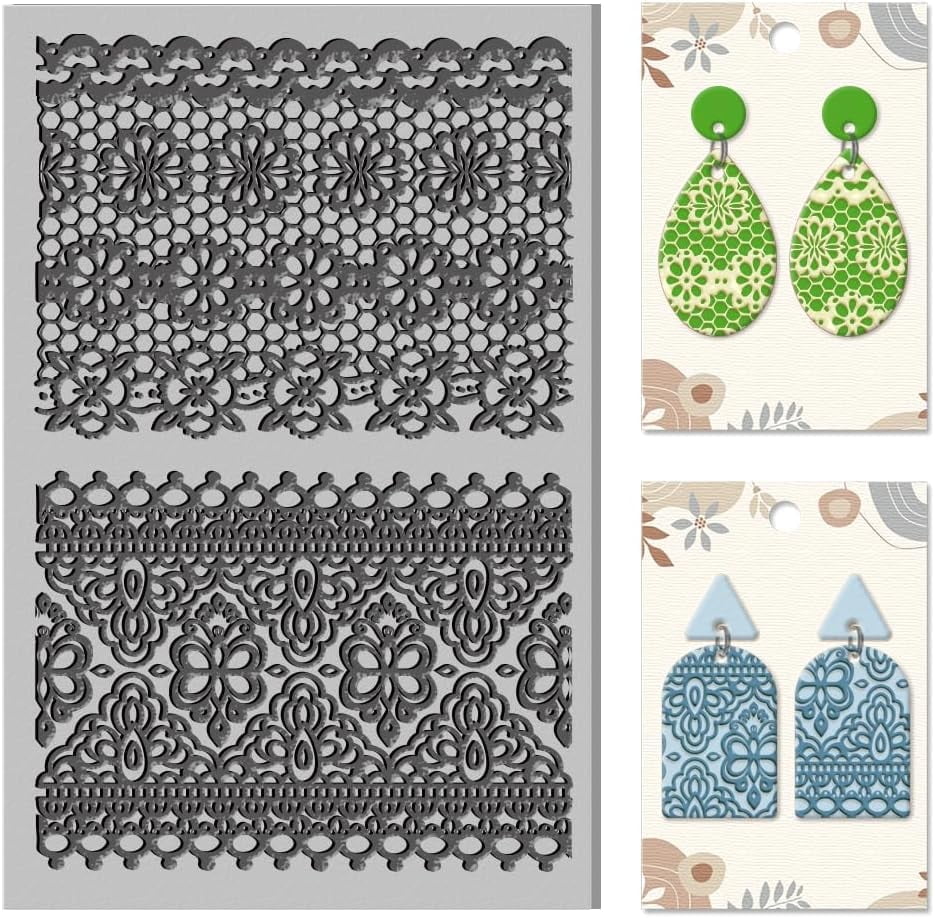 Lace Clay Texture Mat Vintage Modeling Pattern Pad Texture Sheets Mat ...