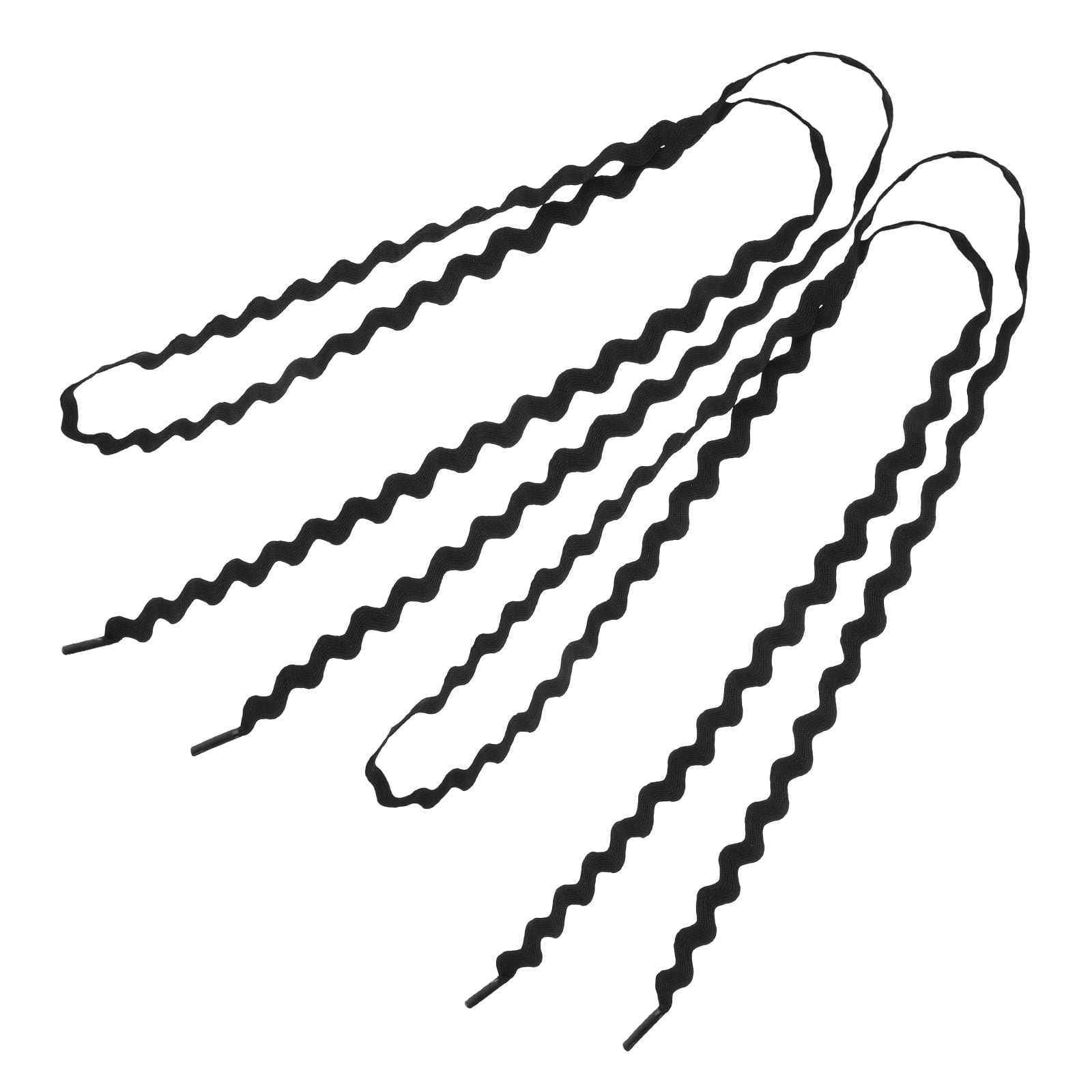 Lace Decoration Shoes Laces Elastic Shoelaces No Tie Curly Shoe Laces ...