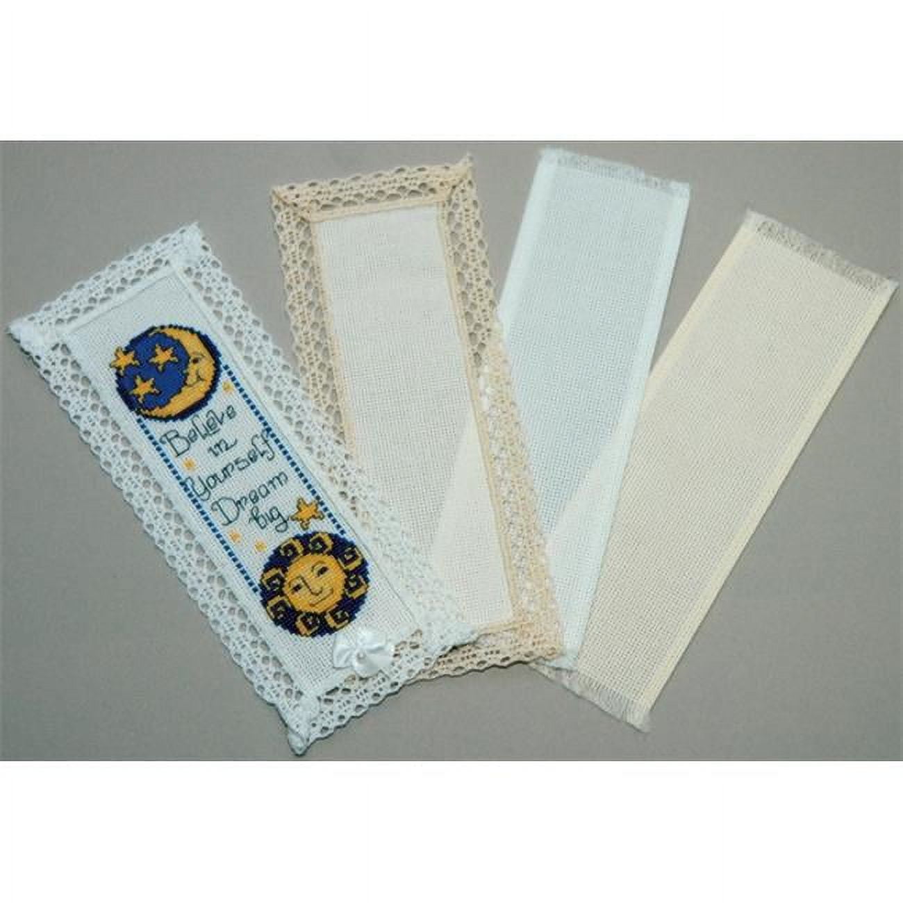 Lace Edged Bookmark 18 Count 3"X8"-Ivory, Pk 2, Charles Craft - Walmart.com