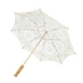 Lace Embroidered Parasol Decorative Umbrella Cream Handheld Vintage ...