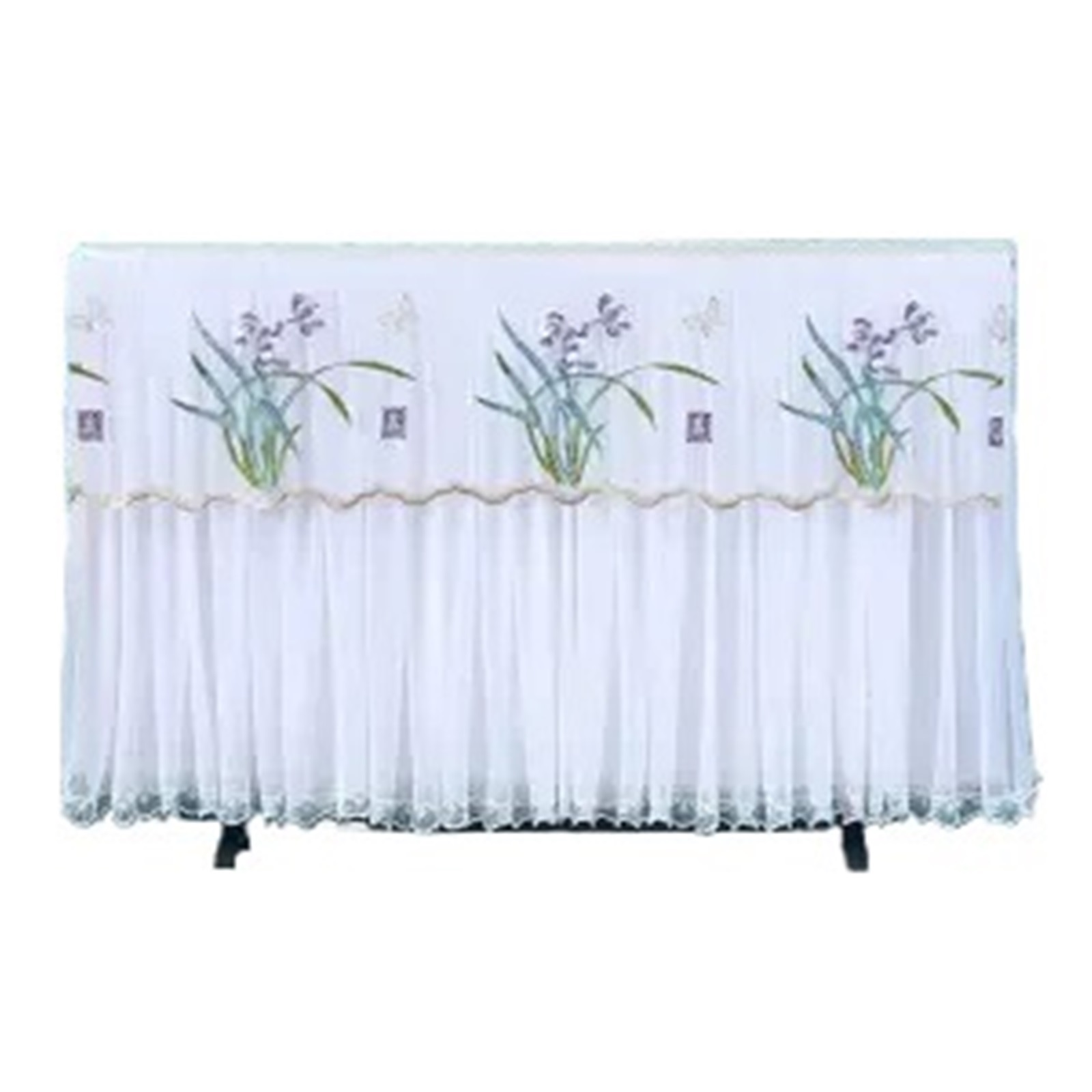 Lace Embroidered TV Cover Universal Chiffon Living Room TV Decoration ...