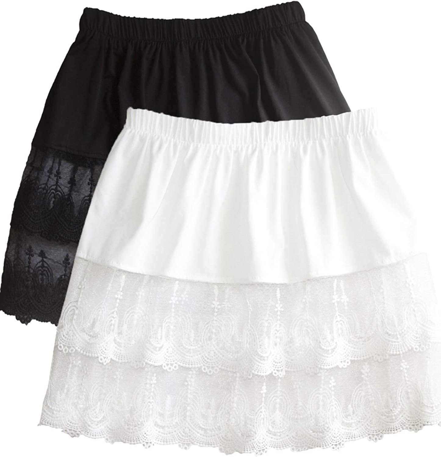Lace Extender Mini Lace Underskirt Skirts Half Slip Extra Length Plus ...