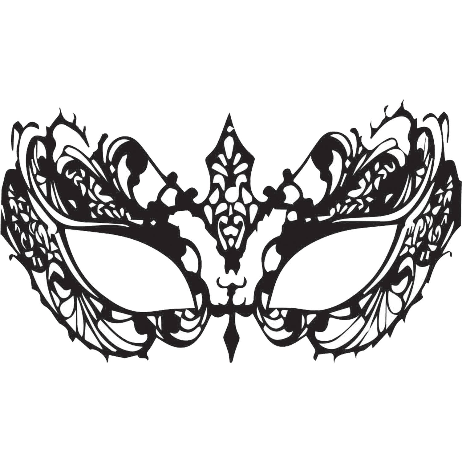 Lace Face Decal Mask Adult Halloween Accessory - Walmart.com