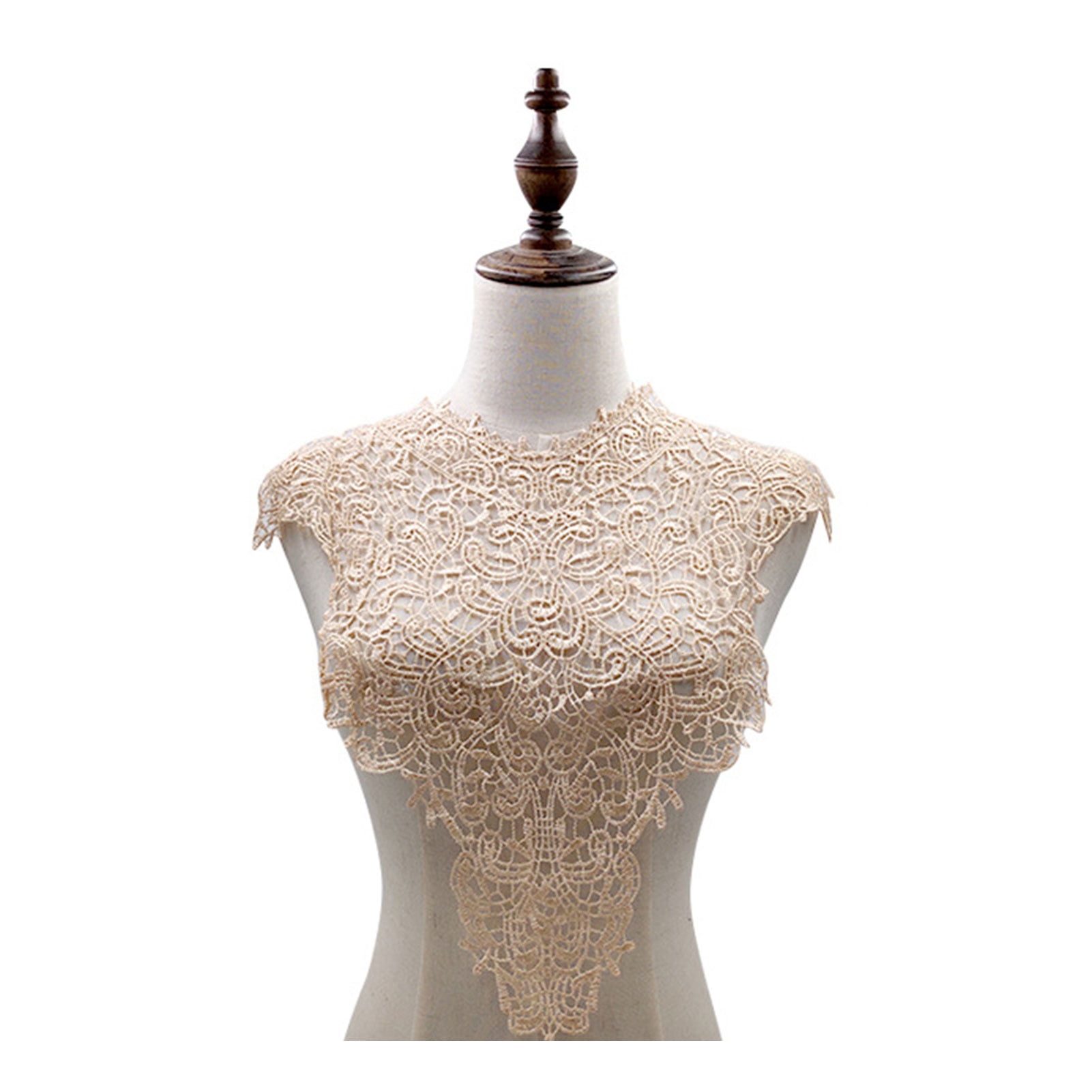 Lace Fake Collar Embroidered Corsage Big Flowers Detachable Lace ...