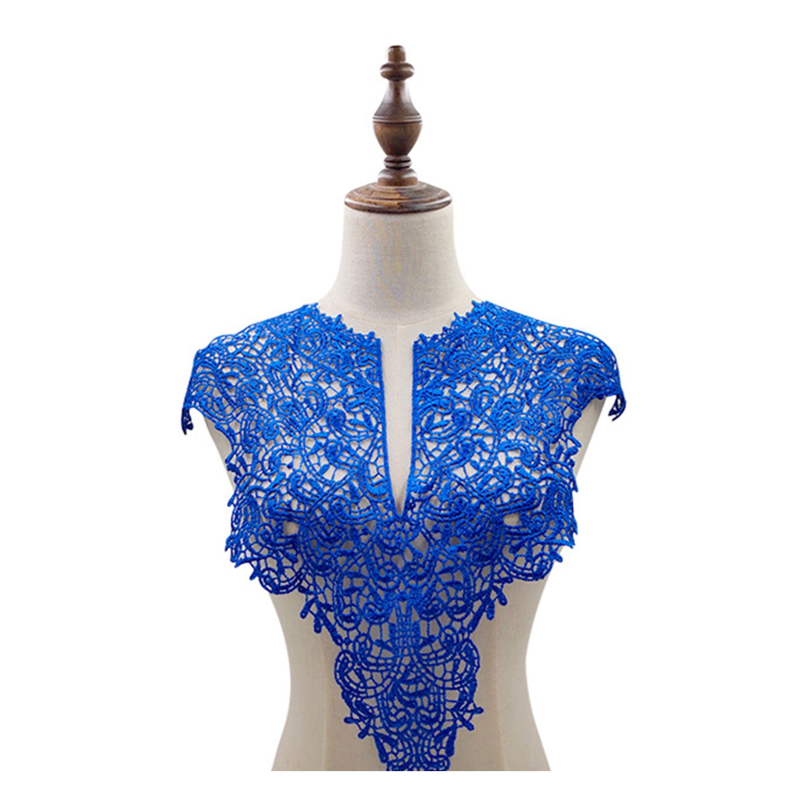 Lace Fake Collar Embroidered Corsage Big Flowers Detachable Lace ...