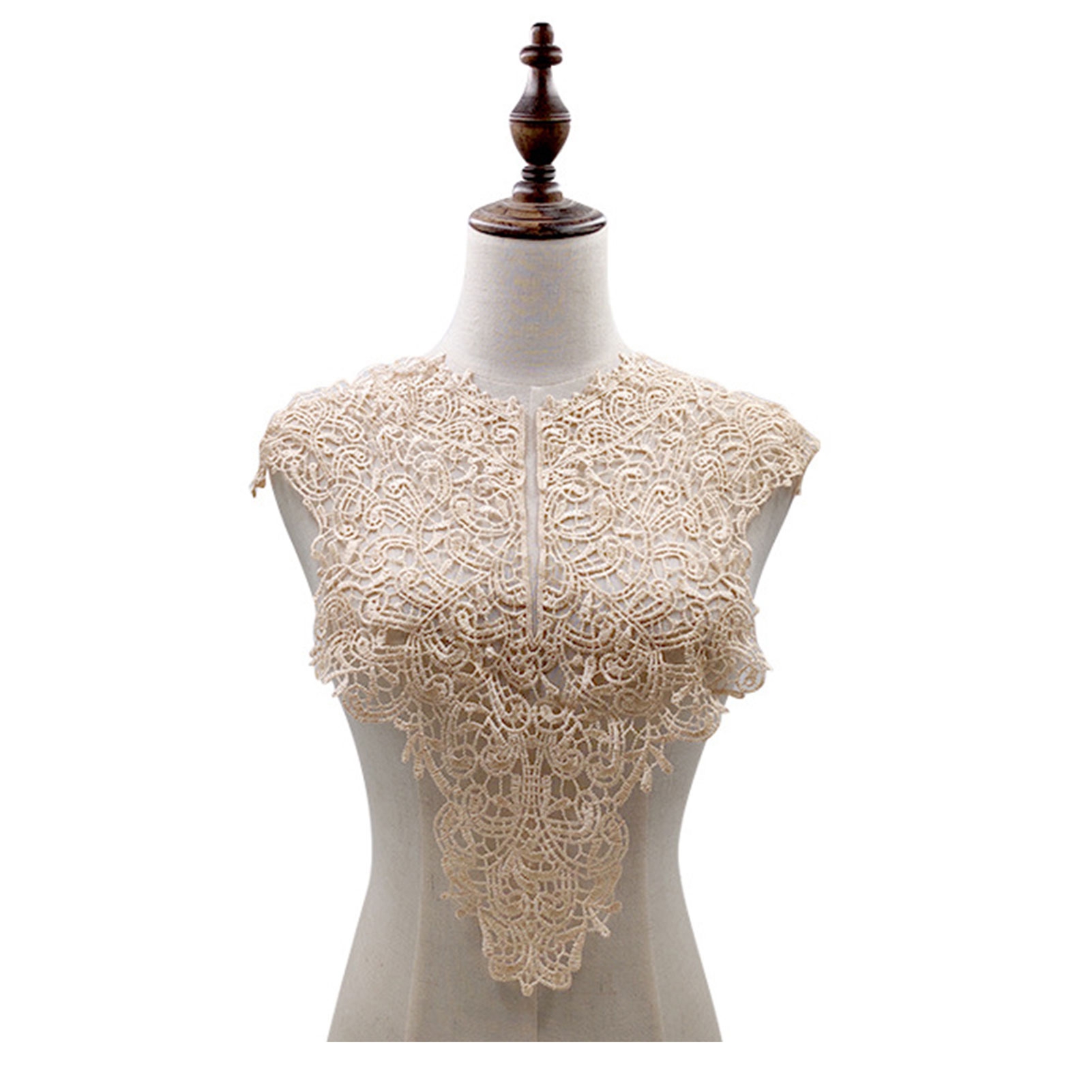 Lace Fake Collar Embroidered Corsage Big Flowers Detachable Lace ...