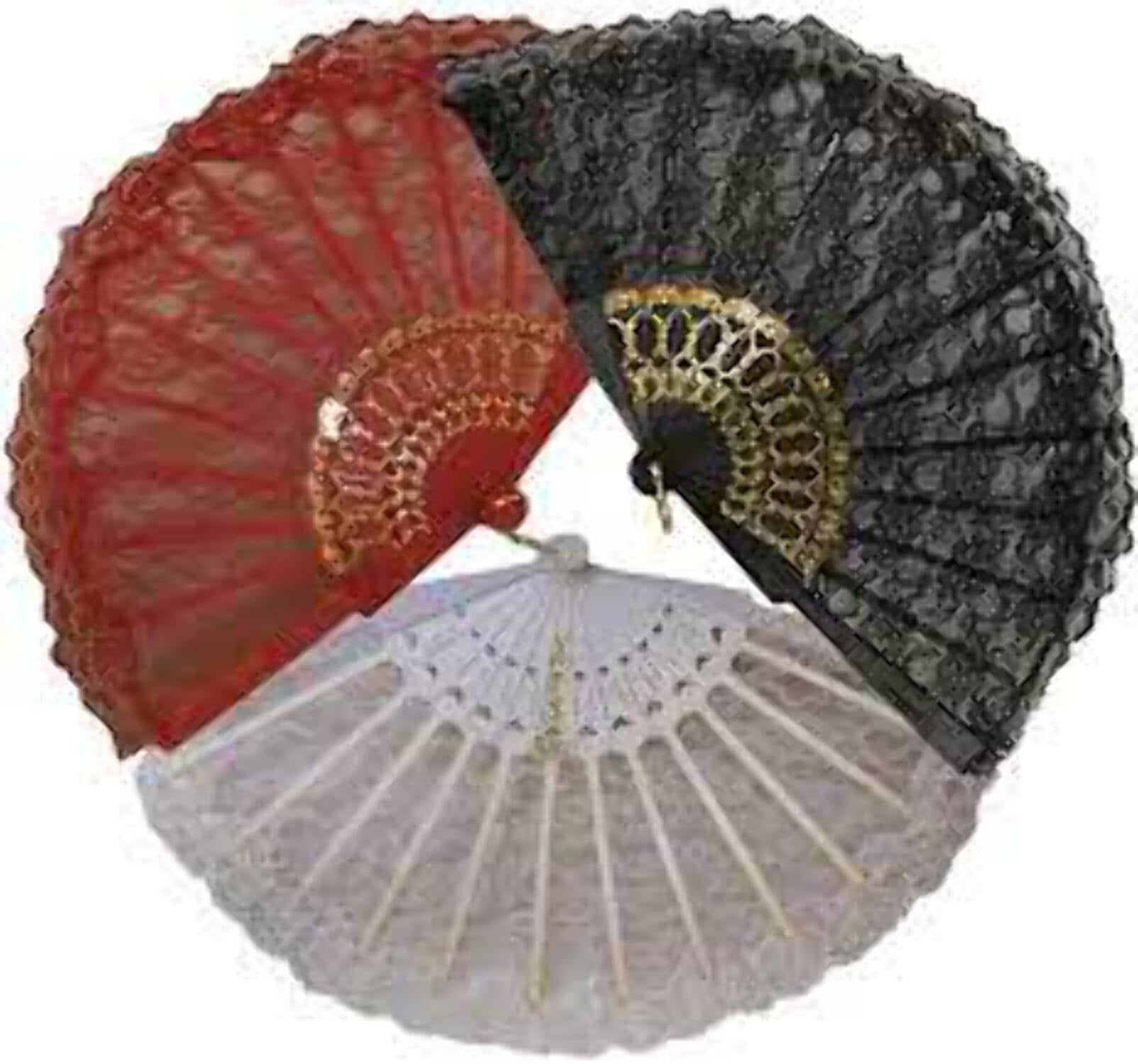 Black Lace Fan - 9" - Walmart.com