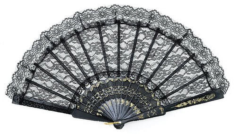 Lace Fan in Black - Walmart.com