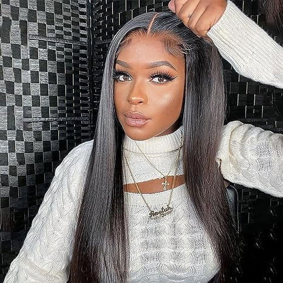Lace Front Wig Wear & Go Glueless Lace Wig Brazilian Straight Lace Wigs ...