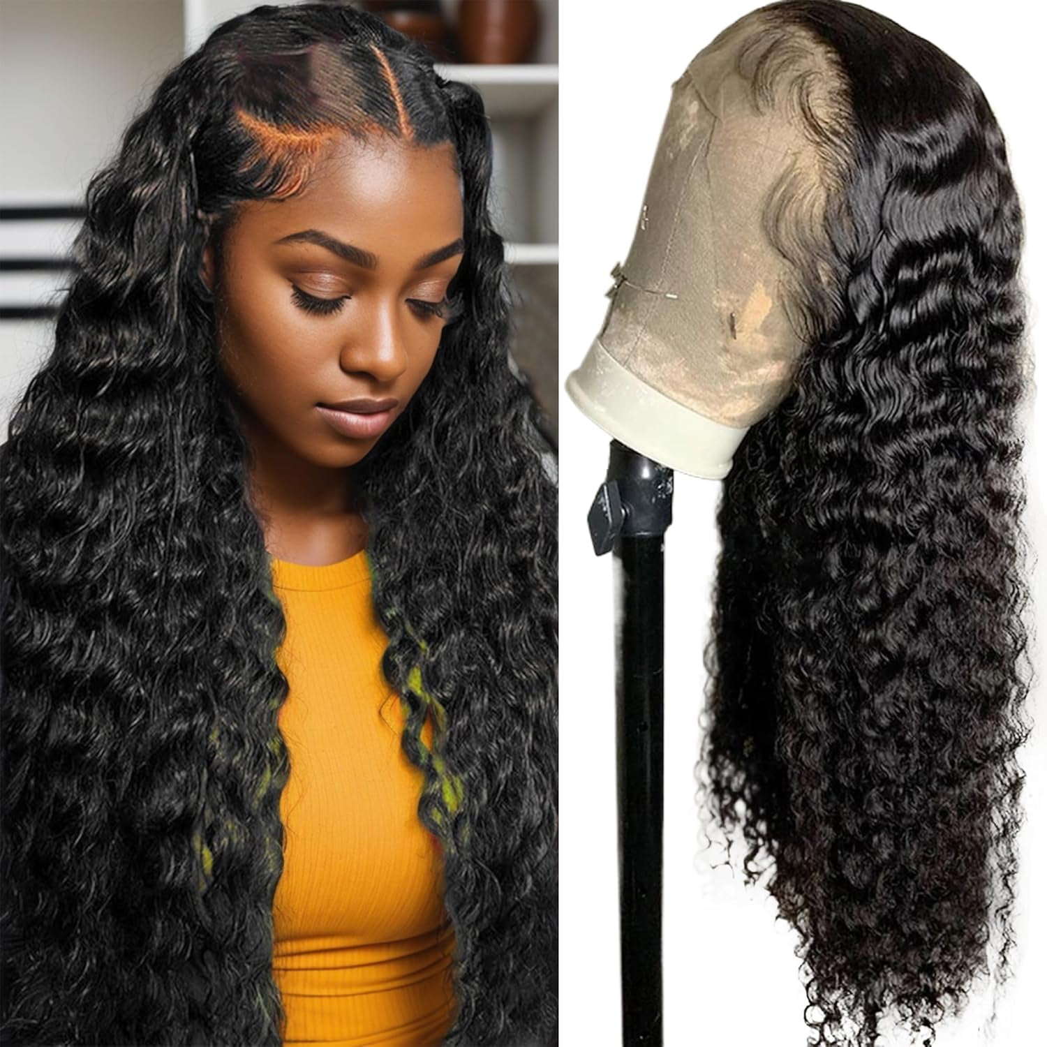 Lace Front Wigs Human Hair: 13x6 Glueless Wigs Human Hair Pre Plucked ...