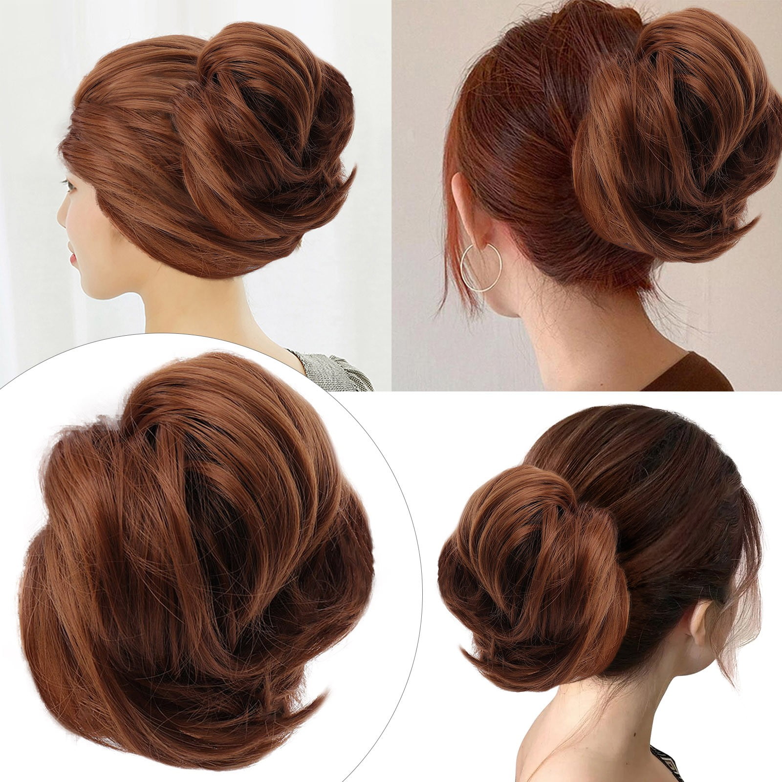 Lace Front Wigs Human Hair Female Hair Bag Ball Head Wig Button Flower ...