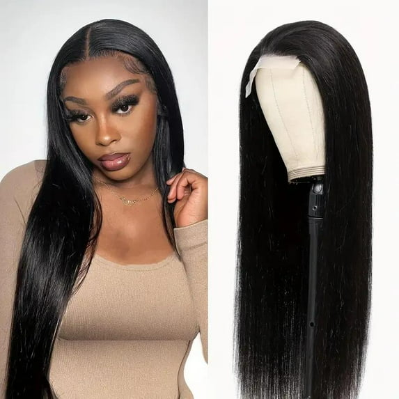 Lace Front Wigs Human Hair Straight 5x5 HD Lace Closure Wigs Human Hair Pre Plucked with Baby ...